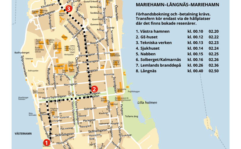 Transfer buss/bil Långnäs - Mariehamn | Viking Line Buss